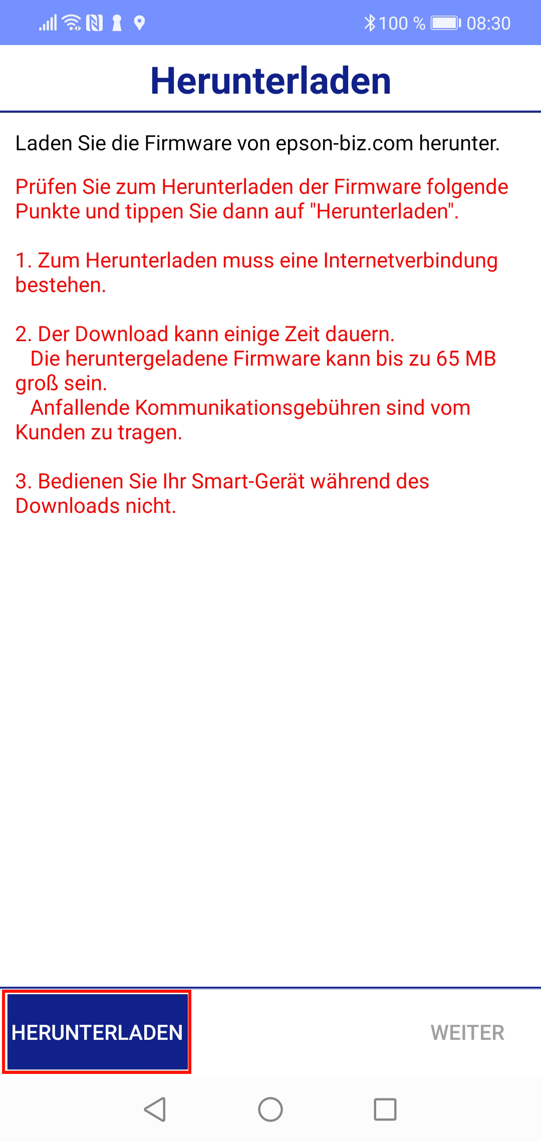 Epson Drucker-TSE (TM-m30 Bluetooth)